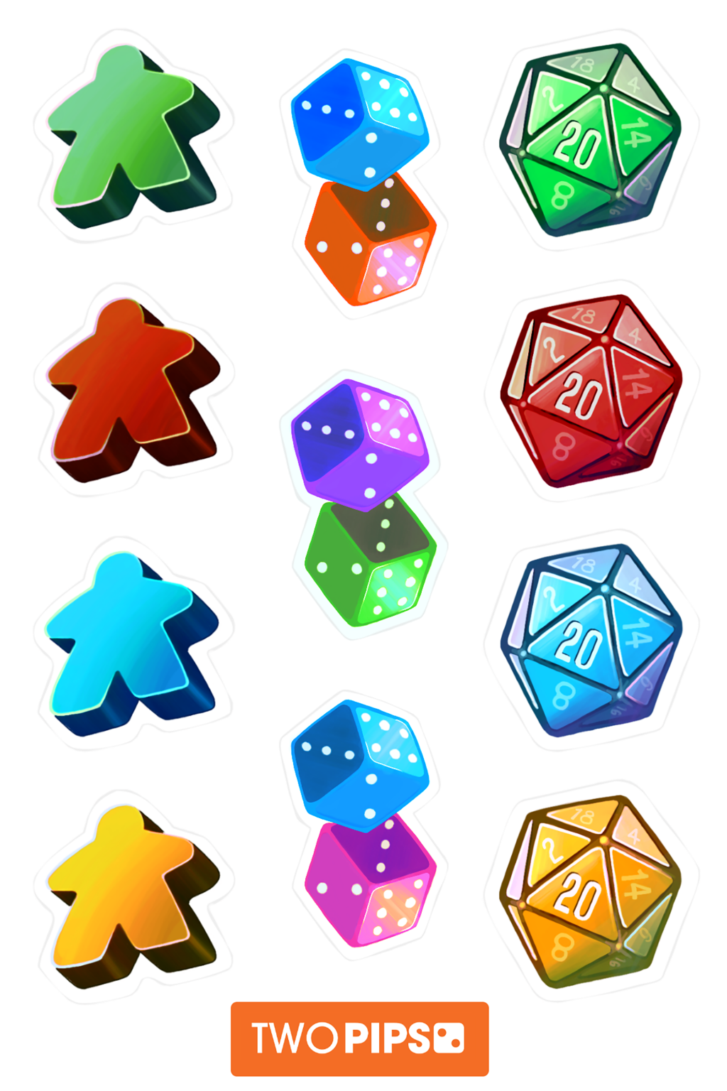 Board Game Stickers (style 2)