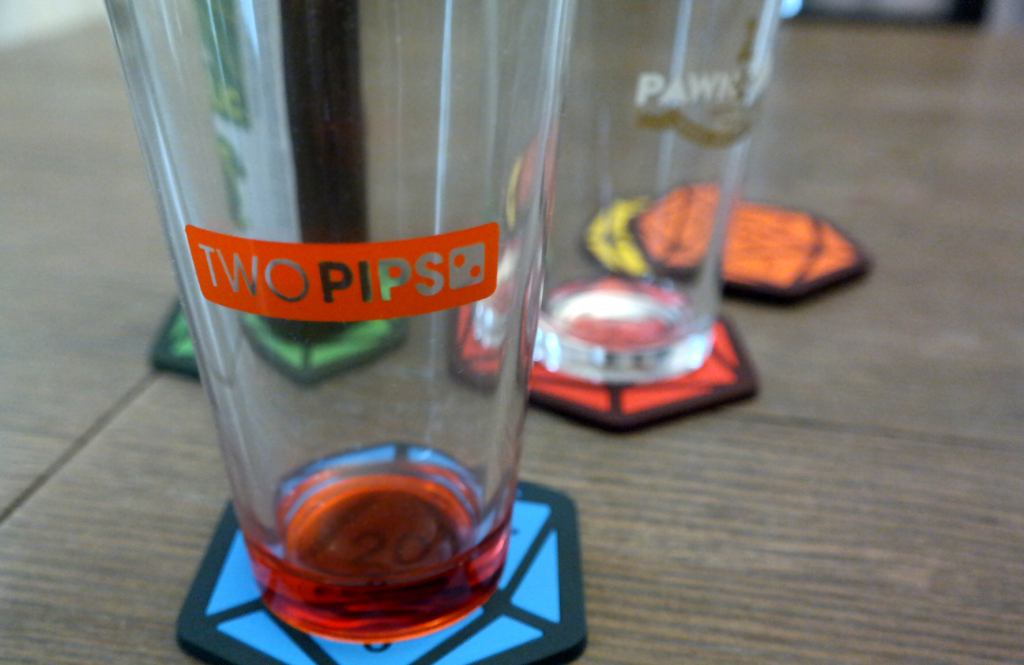 Two Pips Pint Glass