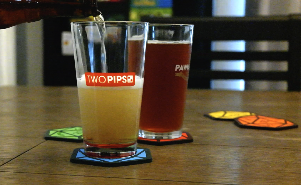 Two Pips Pint Glass